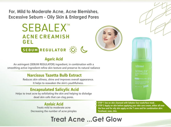 Buy Yuderma Sebalex Acne Creamish Gel @ Rs. 1170/- From yuderma