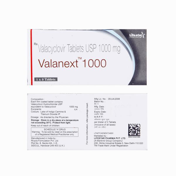 Buy Valanext-1000 Tablets 3 Tab from Mankind Pharma Ltd in India