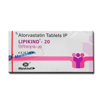 Buy Lipikind 20mg(1x10) Tab from Mankind Pharma Ltd in India