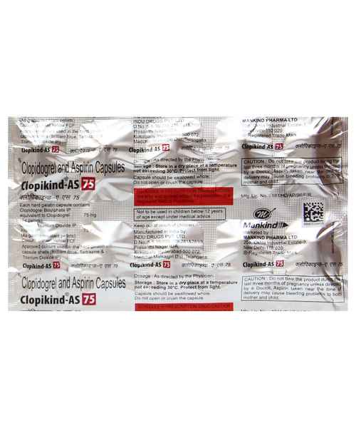 Buy Clopikind-AS 75 Capsule from Mankind Pharma Ltd in India